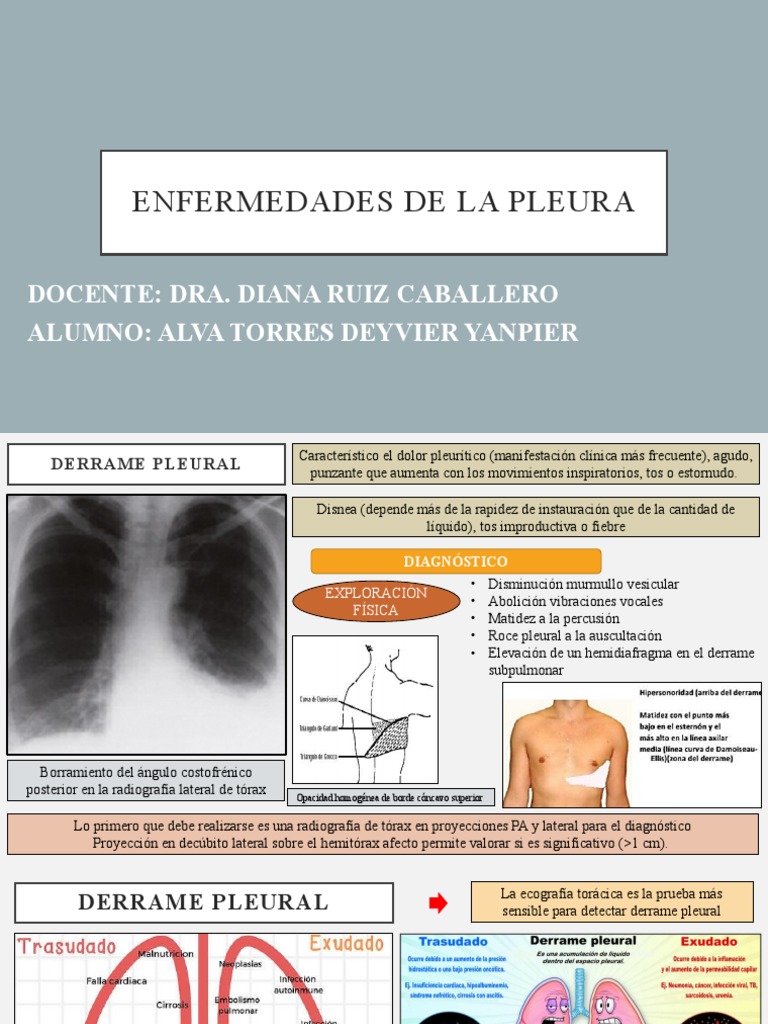 Enfermedades de La Pleura | PDF | Sistema respiratorio | Enfermedades y trastornos humanos