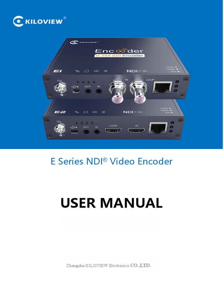 Kiloview Manual Encoder E1 | PDF | Computer Network | Streaming Media