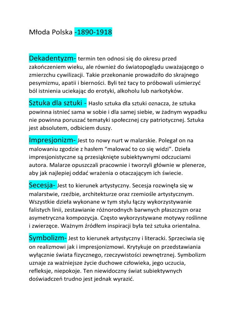 Mloda Polska | PDF Mloda Polska | PDF