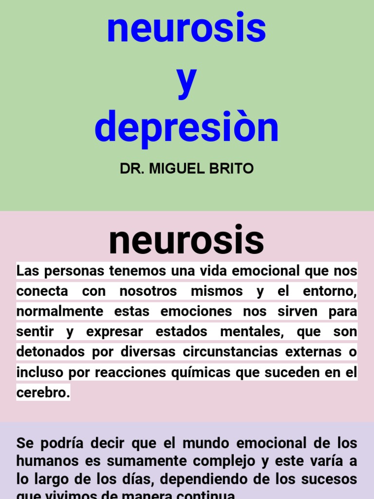 Neurosis Depresiva | PDF | Trastorno depresivo mayor | Depresión ...
