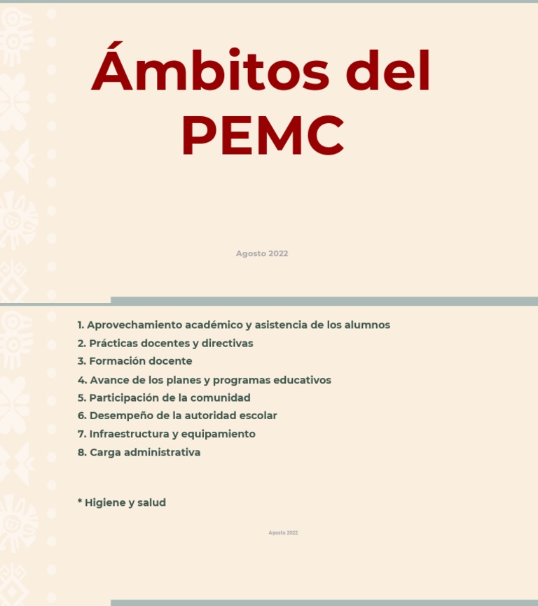 Ámbitos Del PEMC | PDF | Ciencias sociales