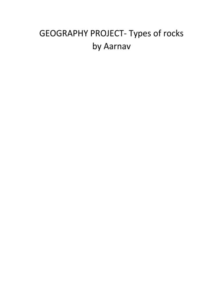 Geography Project | PDF | Rock (Geology) | Sedimentary Rock