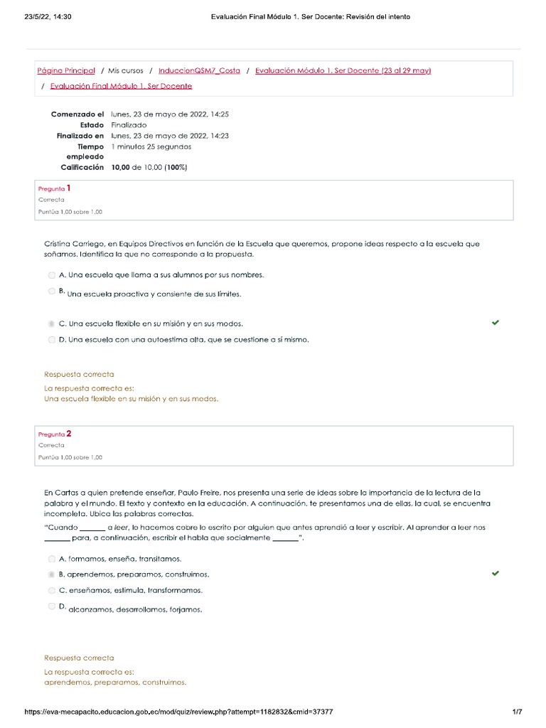 Modulo 1 Respuestas | PDF