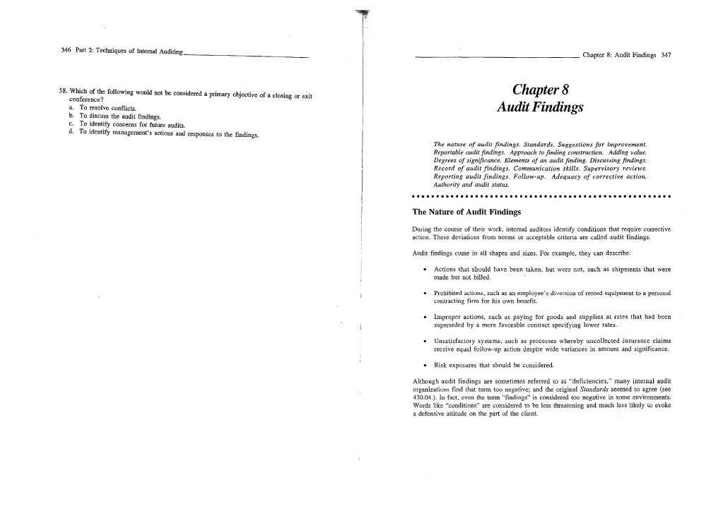 Sawyer's Internal Auditing Chapter 08 | PDF