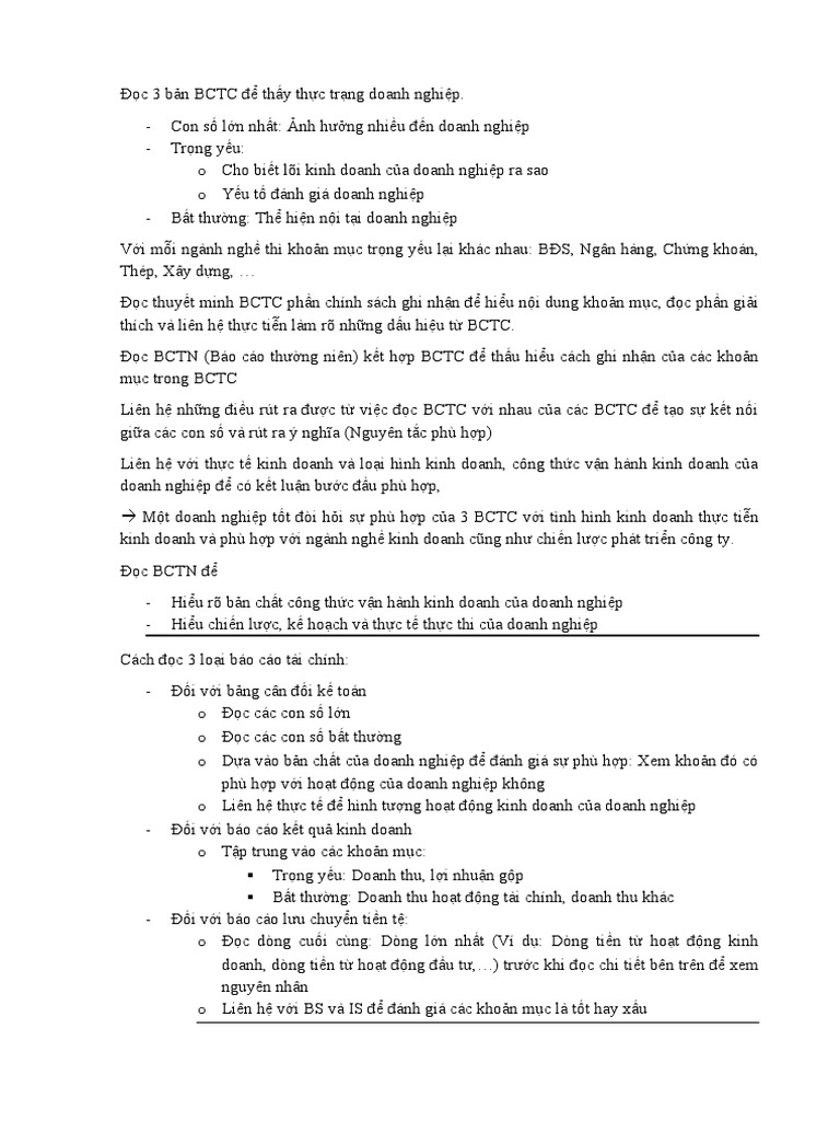 Phân Tích BCTC | PDF