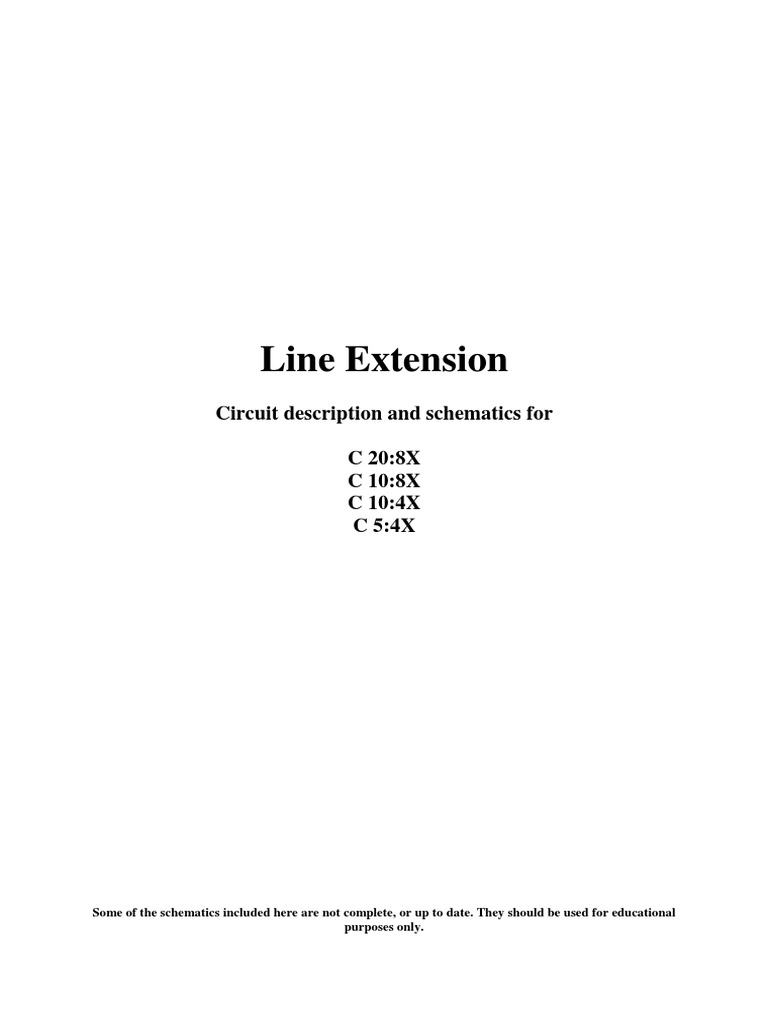 Line Extension: Circuit Description and Schematics For C 20:8X C 10:8X ...