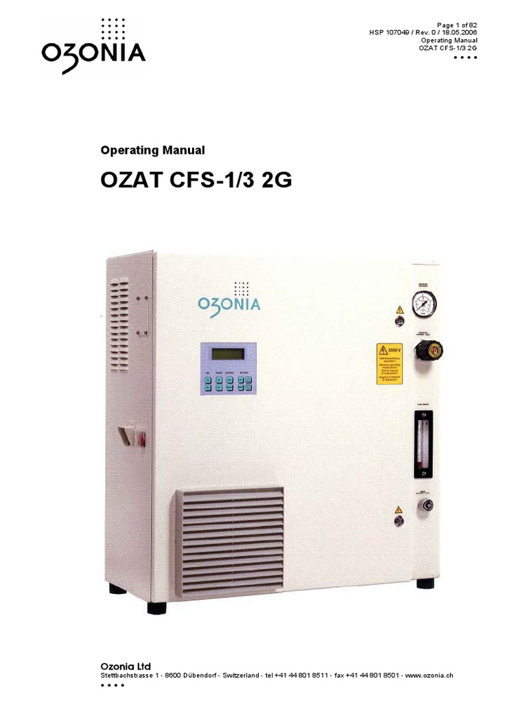 CFS1 3 2G | PDF | Ozone | Water