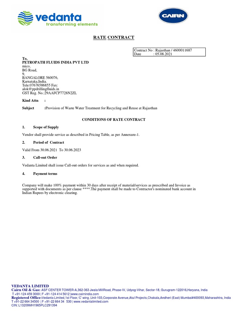 Signed Contract 4600011687 | PDF | Invoice | Accounts Payable