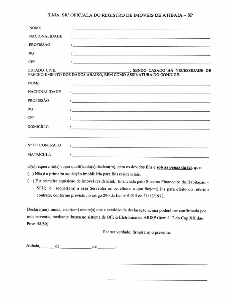 Primeiro Imóvel SFH | PDF