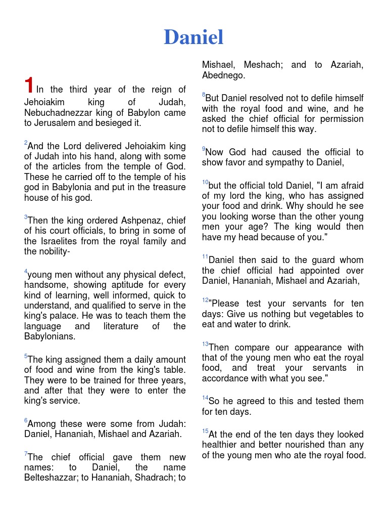 Old Testament Daniel | PDF | Shadrach, Meshach, And Abednego | Daniel ...