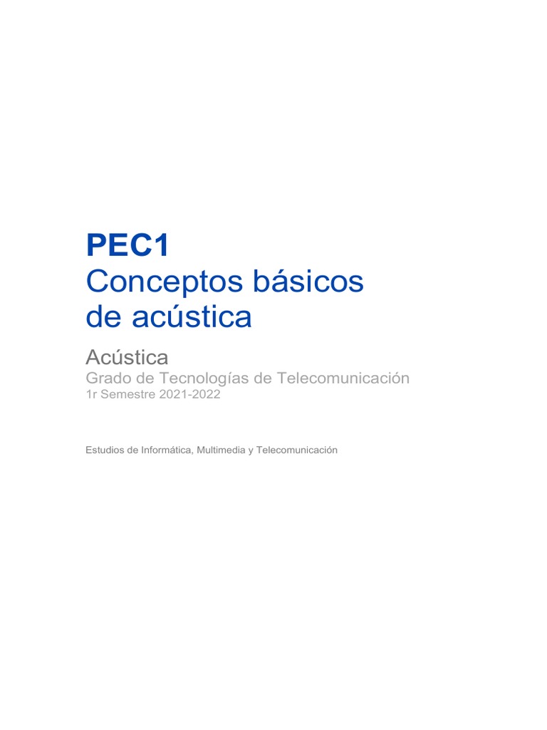 Acustica PEC1 Soluciones | PDF | Decibel | Micrófono