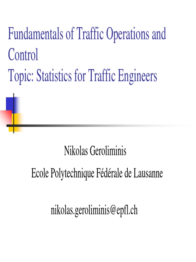 Statistical Methods in Traffic Engineering | PDF | Type I And Type Ii ...