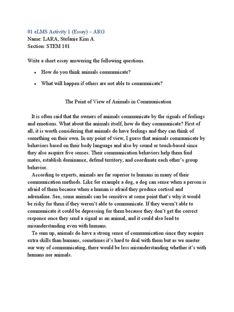 01 Elms Activity 1 Oral Comm | PDF