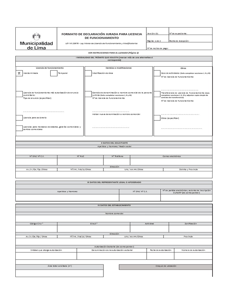 FORMATO_DE_DECLARACIÓN_JURADA_PARA_LICENCIA_DE_FUNCIONAMIENTO | PDF ... FORMATO_DE_DECLARACIÓN_JURADA_PARA_LICENCIA_DE_FUNCIONAMIENTO | PDF ...