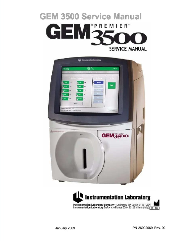 Gem Premier 3500 Instrumentation Laboratory | PDF