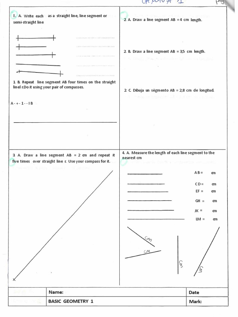 Lámina1-Basic Geometry Exercises | PDF