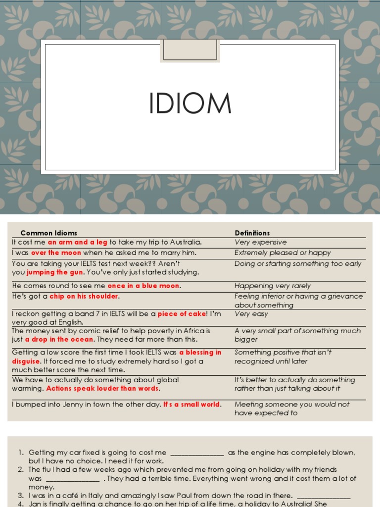Idiom and Collocation Share PDF | PDF | Advertising