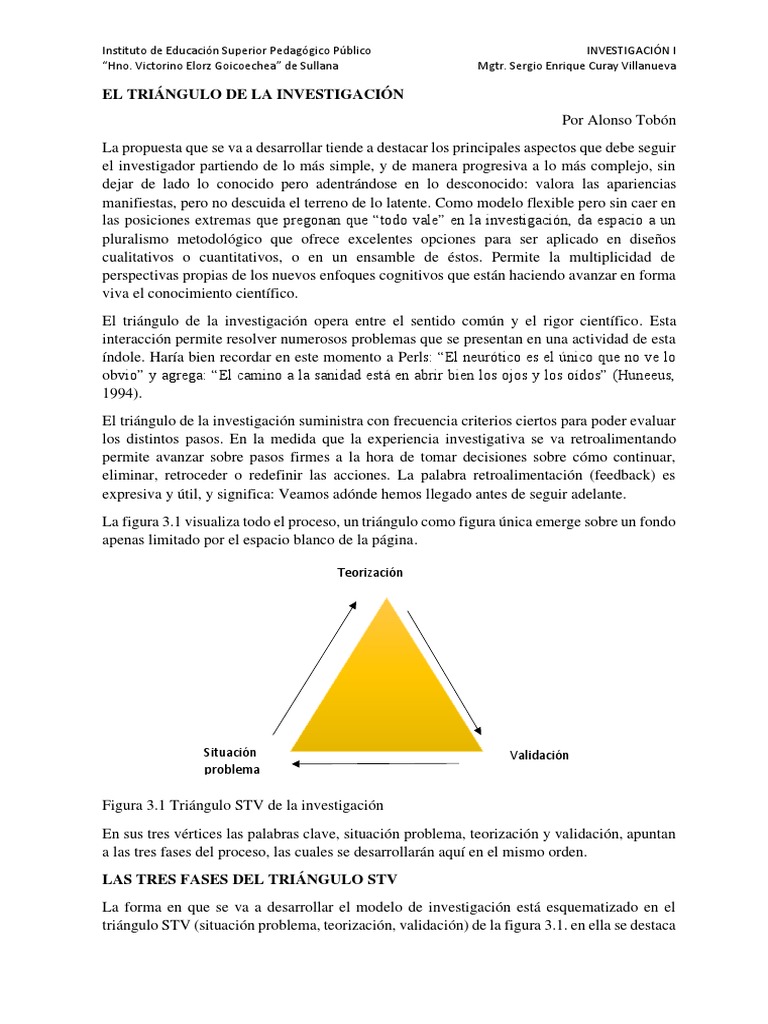El Triángulo STV | PDF | Teoría | Aprendizaje