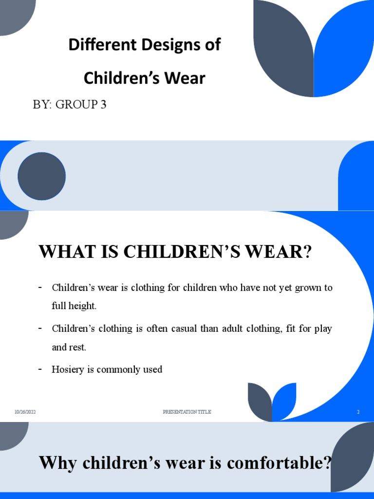 Children's Wear Design Overview | PDF | Skirt | Dress