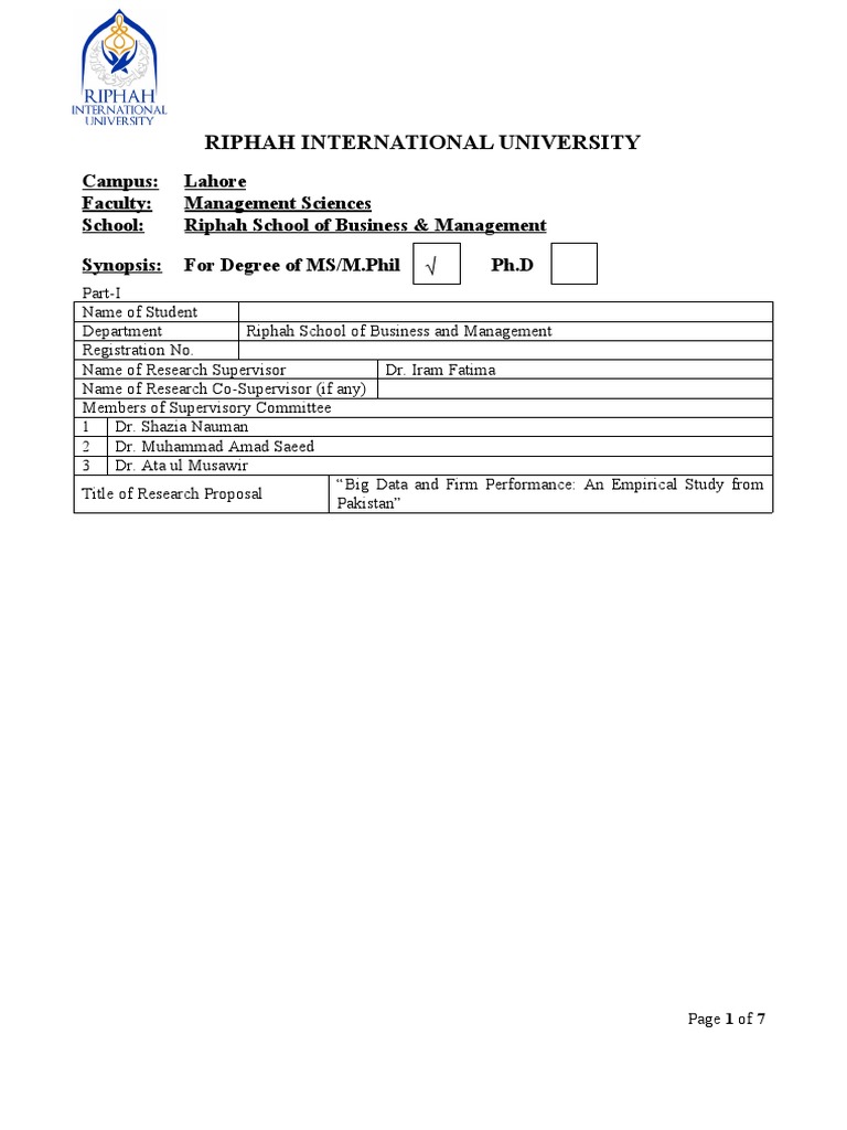 Synopsis Format (BASR) | PDF | Big Data | Health Informatics