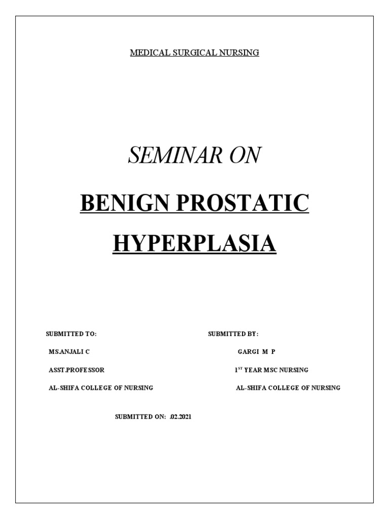 An In-Depth Review of Benign Prostatic Hyperplasia: Pathophysiology ...