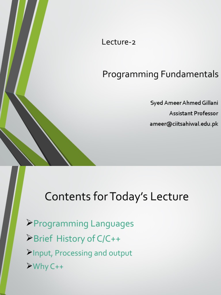 Lecture 2 | Download Free PDF | Programming | Computer Program