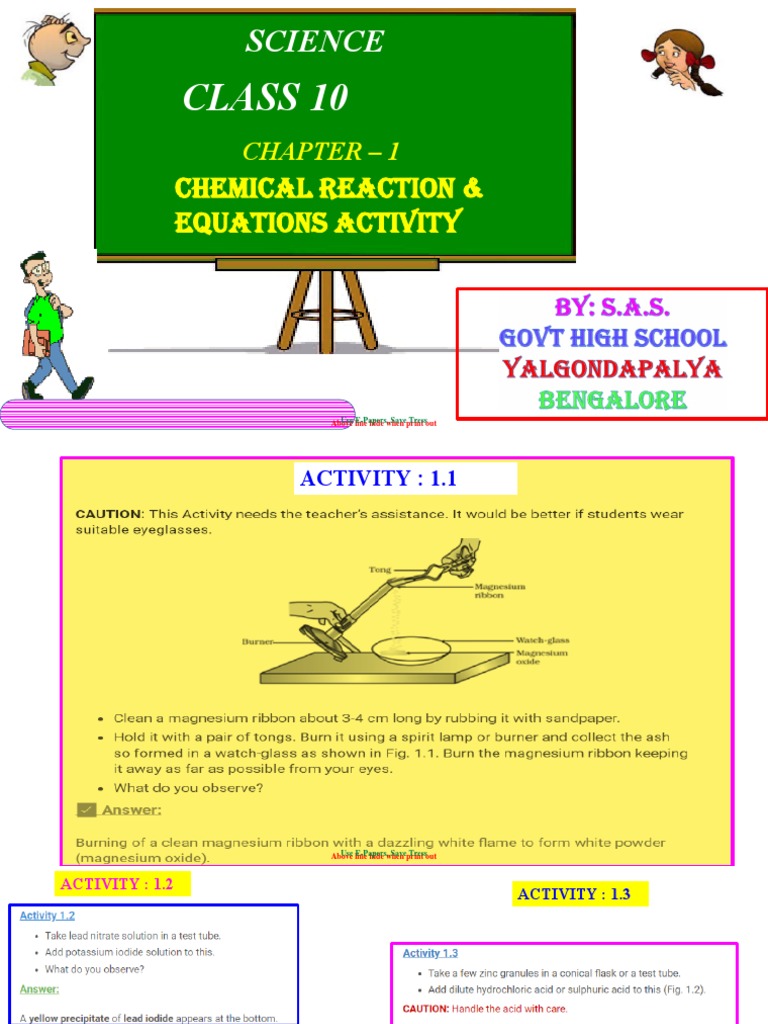 10th STD Science Chapter-1 Activity Eng Version 2022-23 by Sas | PDF