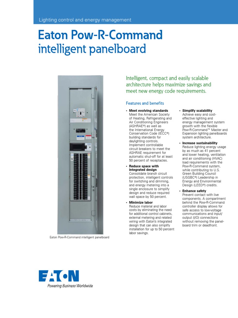 Pow R Command Intelligent Panelboard Pa144001en | PDF | Computer ...