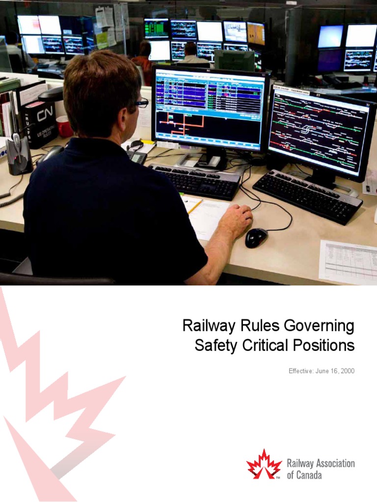 Railway Rules Governing Safety Critical Positions - EN | PDF | Business ...
