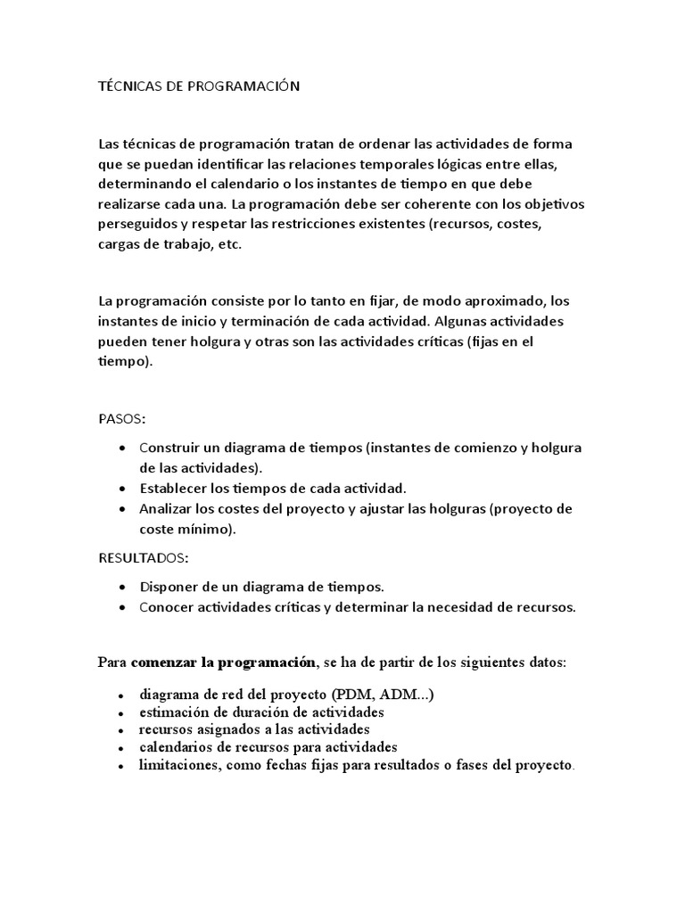 Técnicas y Herramientas de Programación | PDF