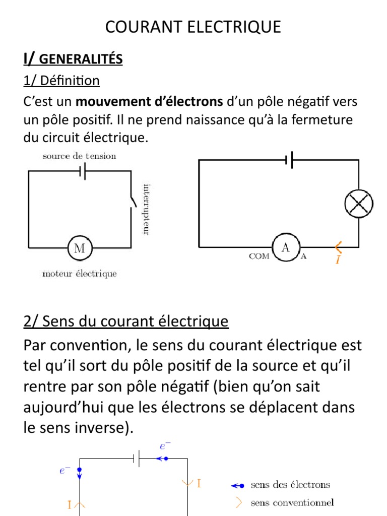 Courant Electrique | PDF | Courant électrique | Électricité