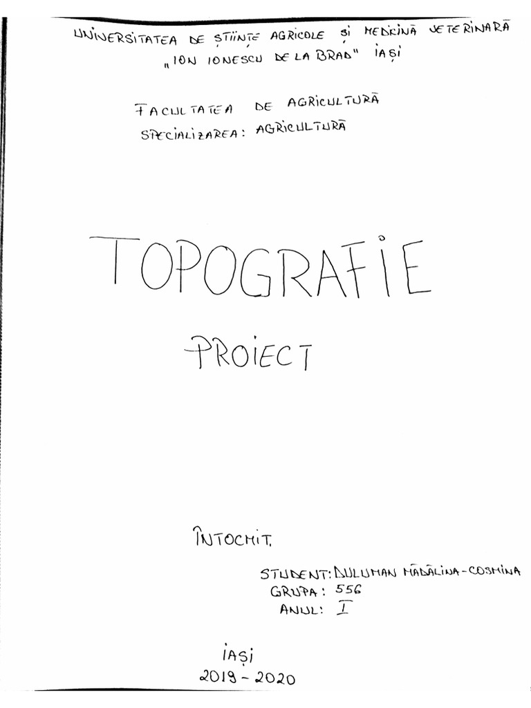 Proiect Topografie | PDF
