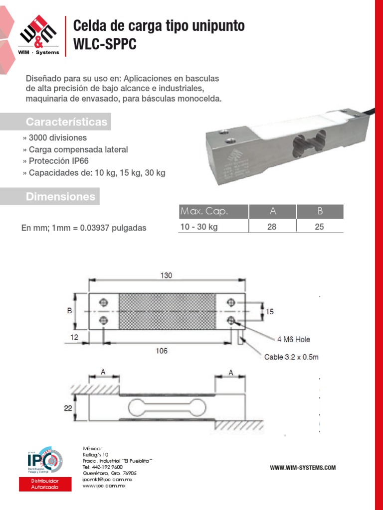 Celdas de Carga WLC SPPC | PDF | Ingenieria Eléctrica | Bienes manufacturados