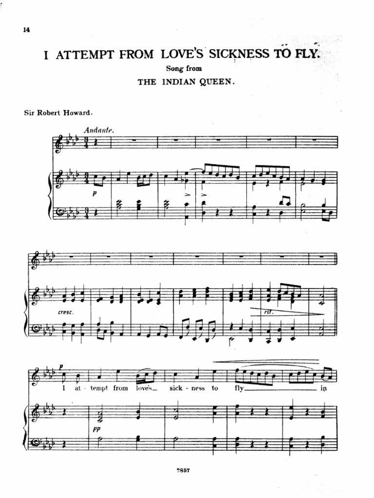 Purcell I Attempt From Love's Sickness | PDF