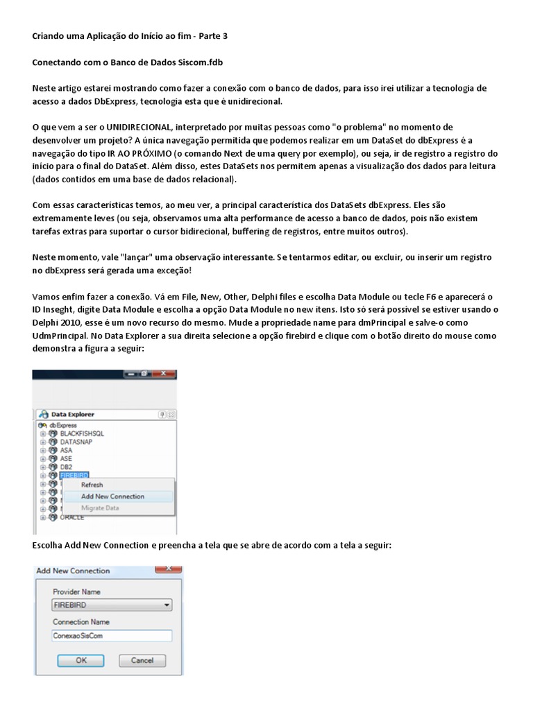 Capítulo 3 - Conexão | PDF | Bancos de dados | Dados