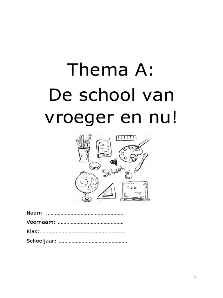 Thema A School Vroeger en Nu Werkbundel | PDF