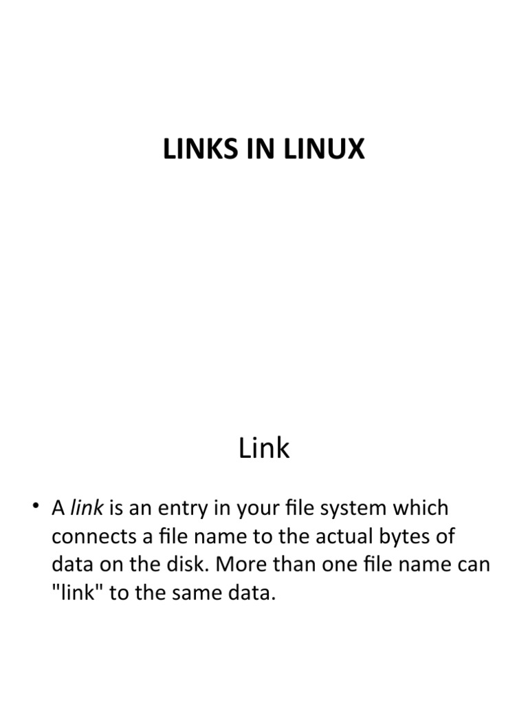 Linux Hard vs. Soft Links Guide | PDF | Career & Growth | Computers