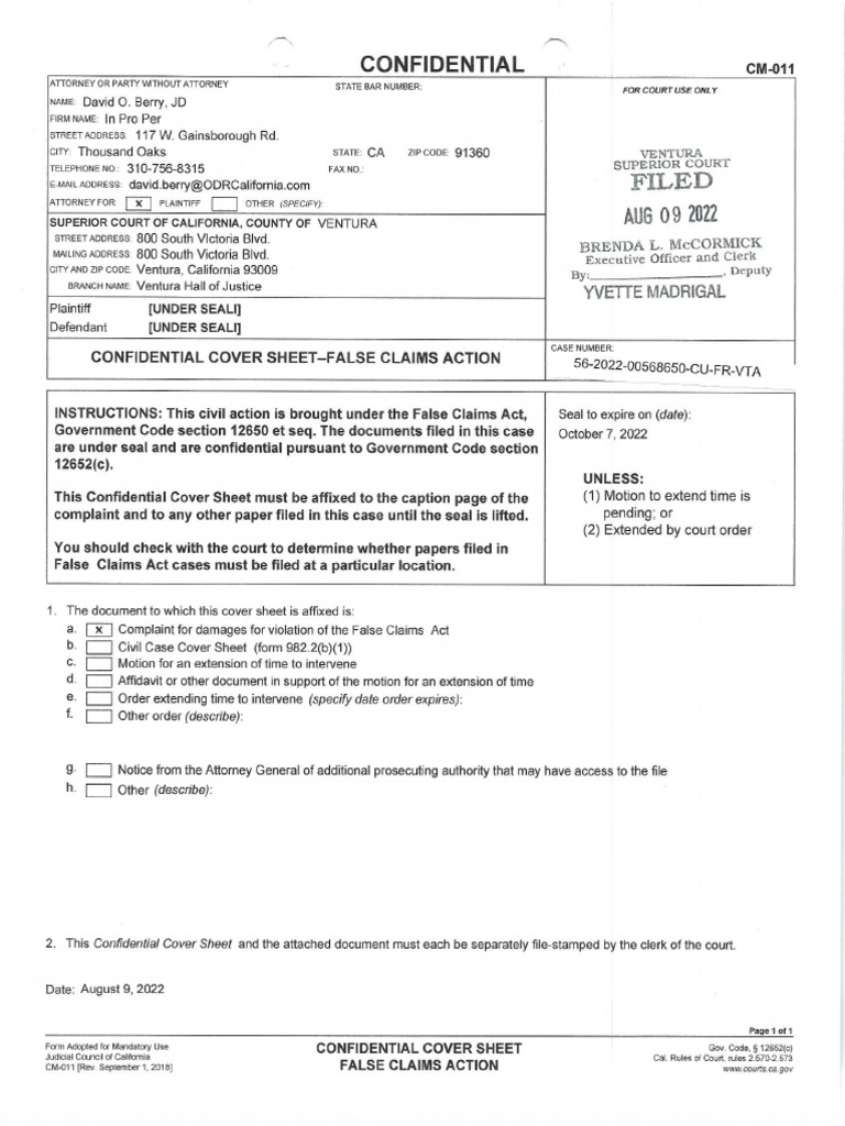 Qui Tam Complaint | PDF