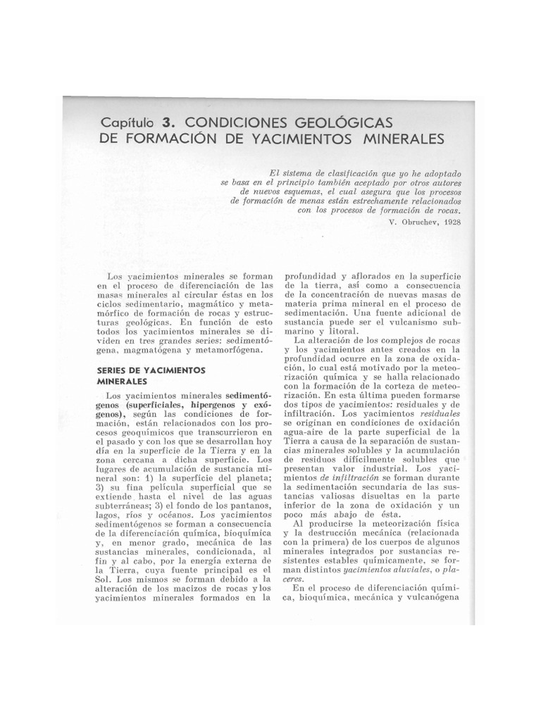 1 Formación de Yacimientos | PDF