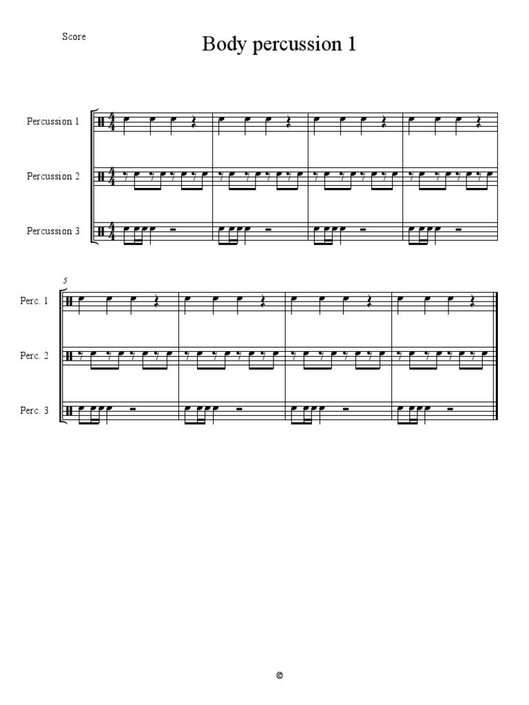 Body Percussion 1 | PDF