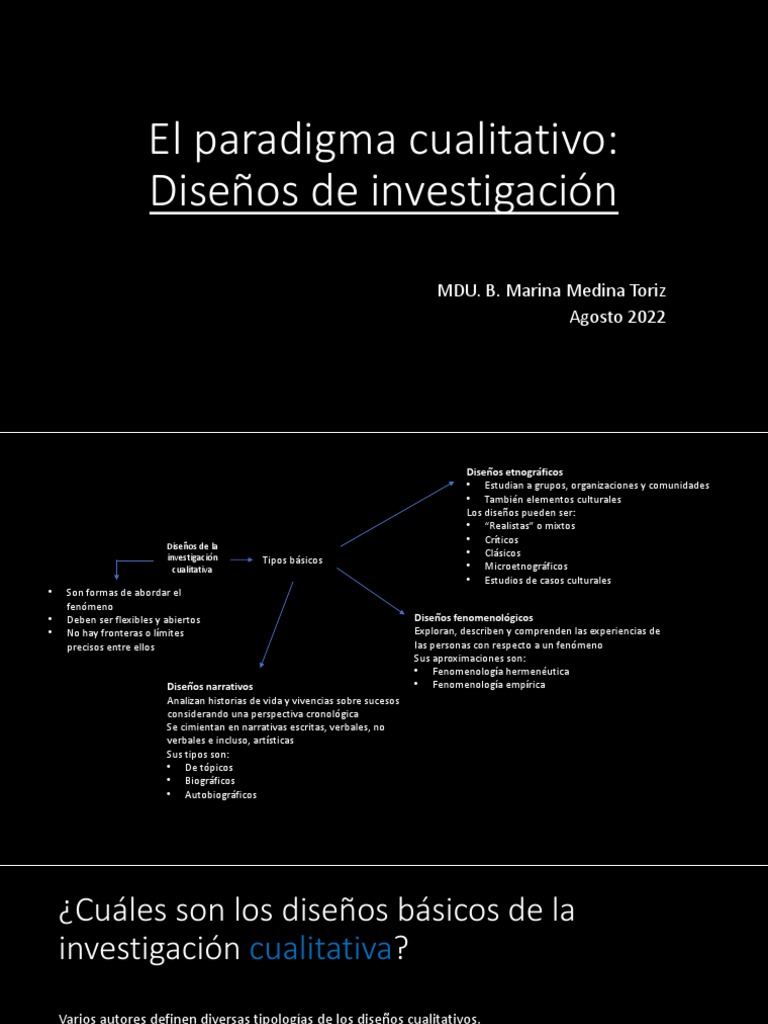 El Paradigma Cualitativo Diseños De Investigación Pdf Etnografía Experiencia