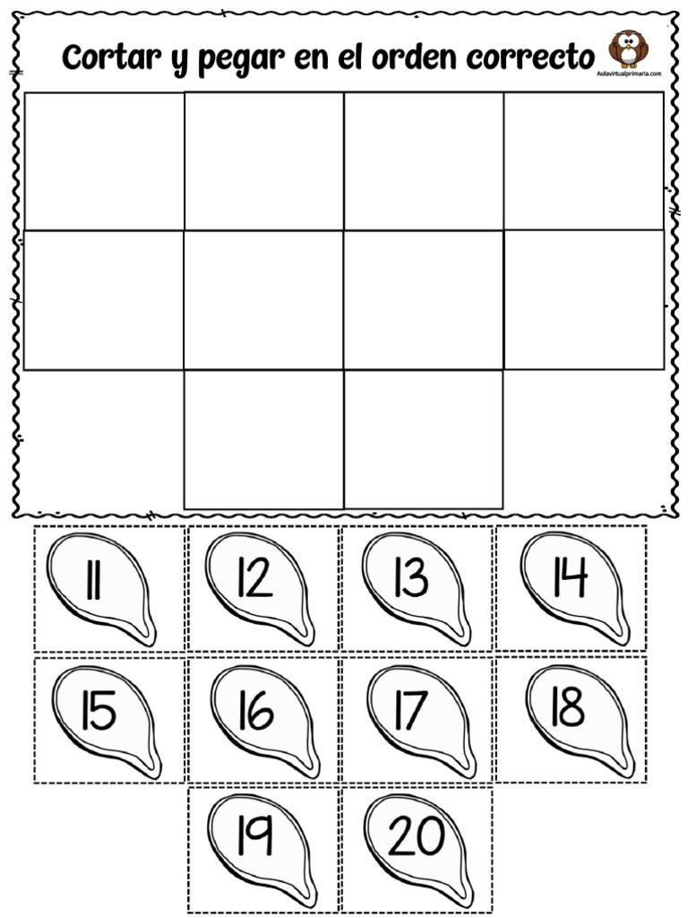 Numeros Del 11 Al 20 PARA PREESCOLAR | PDF