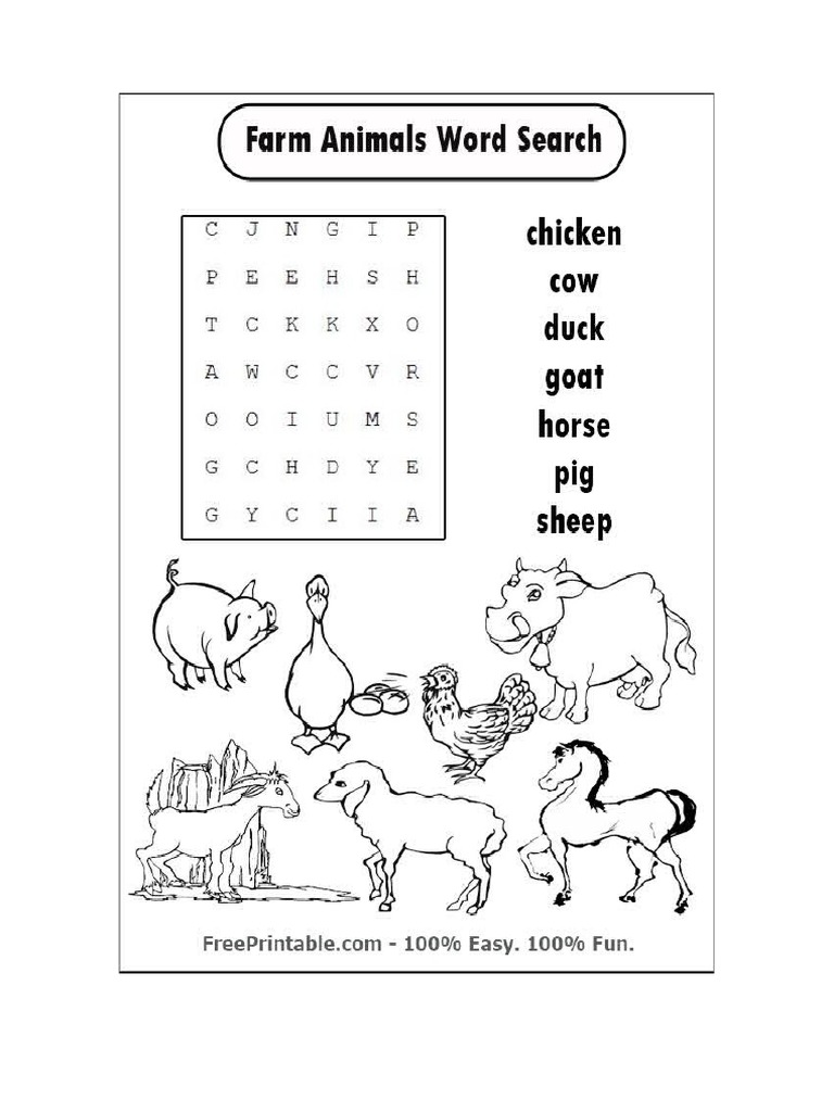 Animals Word Search | PDF