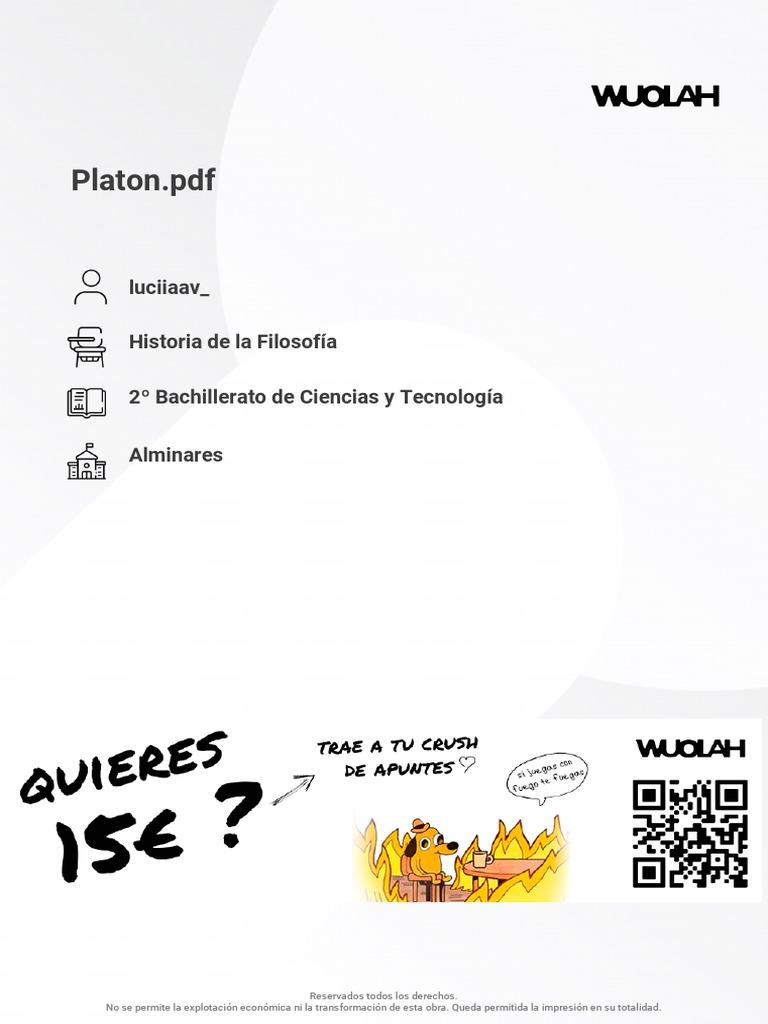 Wuolah Free Platon | PDF | Platón | Conocimiento