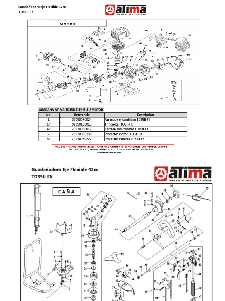TD35II-FX Guadaña Flexible Atima | PDF | Tecnología de vehículos ...