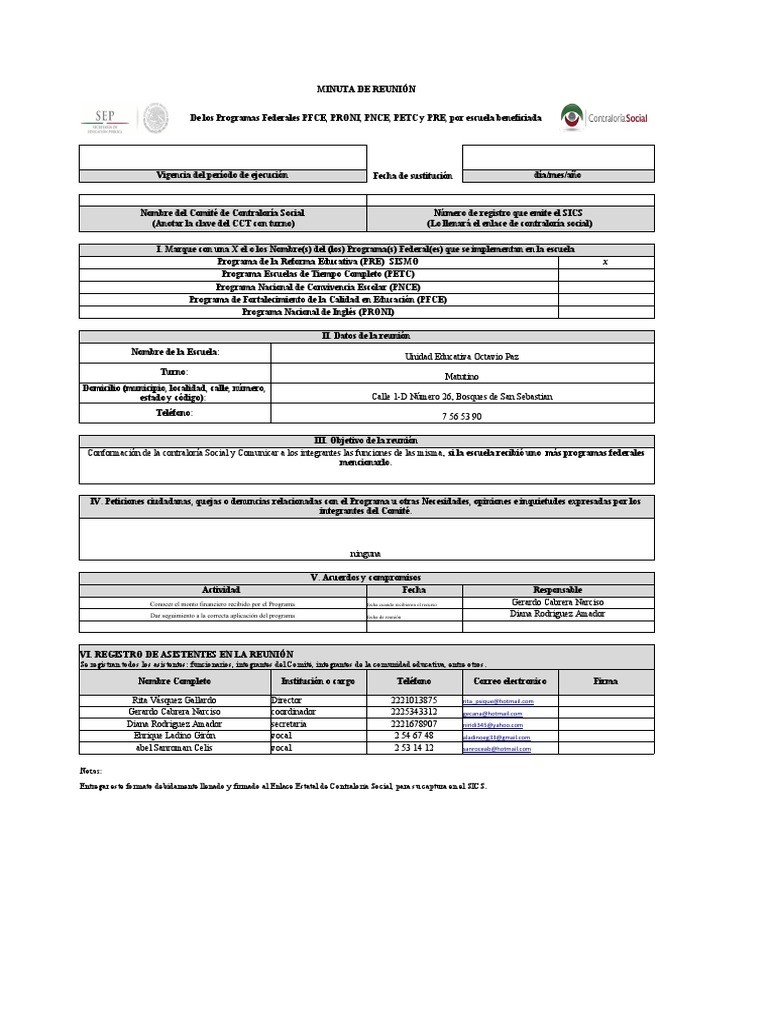 Minuta Ejemplo | PDF