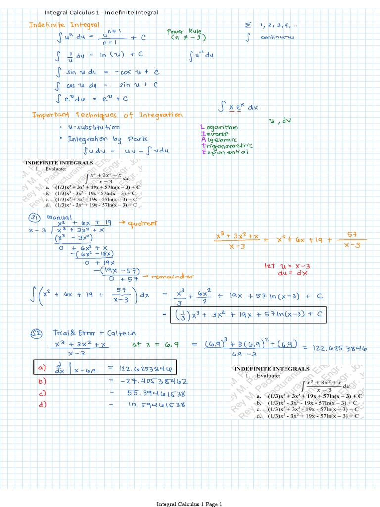 Integral Calculus 1 (Discussion) | PDF | Teaching Methods & Materials ...