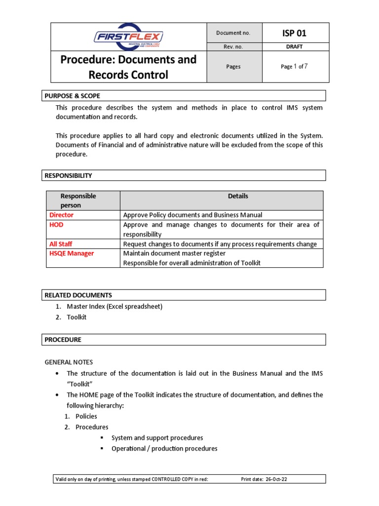 Document Control Process | Pdf | Document | Records Management