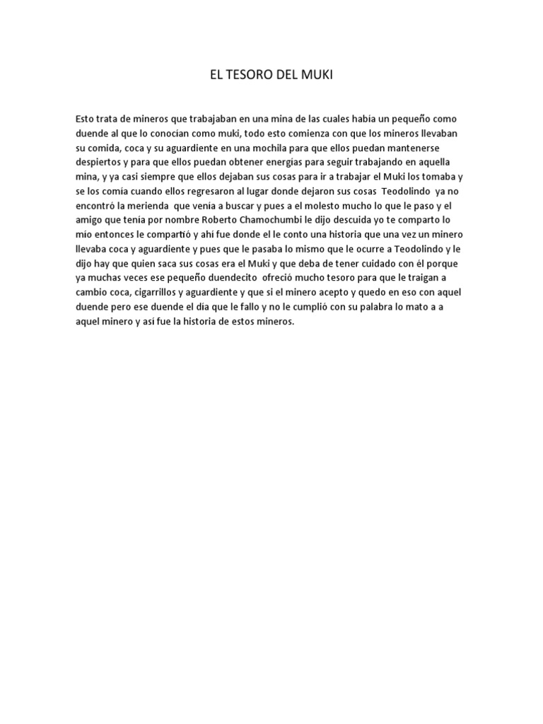 El Tesoro Del Muki | PDF
