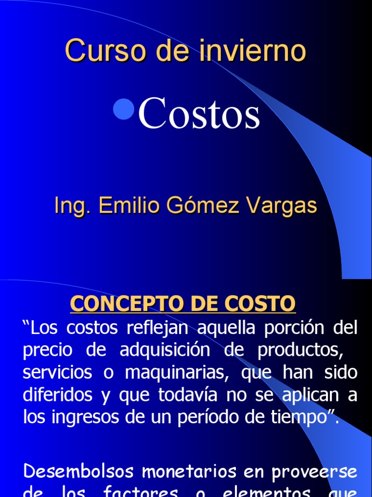 Concepto de Costo | PDF | Costo | Negocios económicos